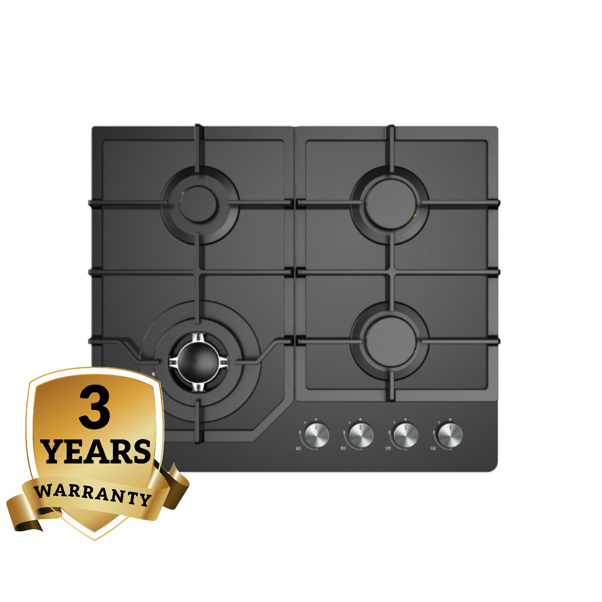 Midea 60cm Gas Cooktop Black Glass 60G40ME084-GFT – Midea Homes