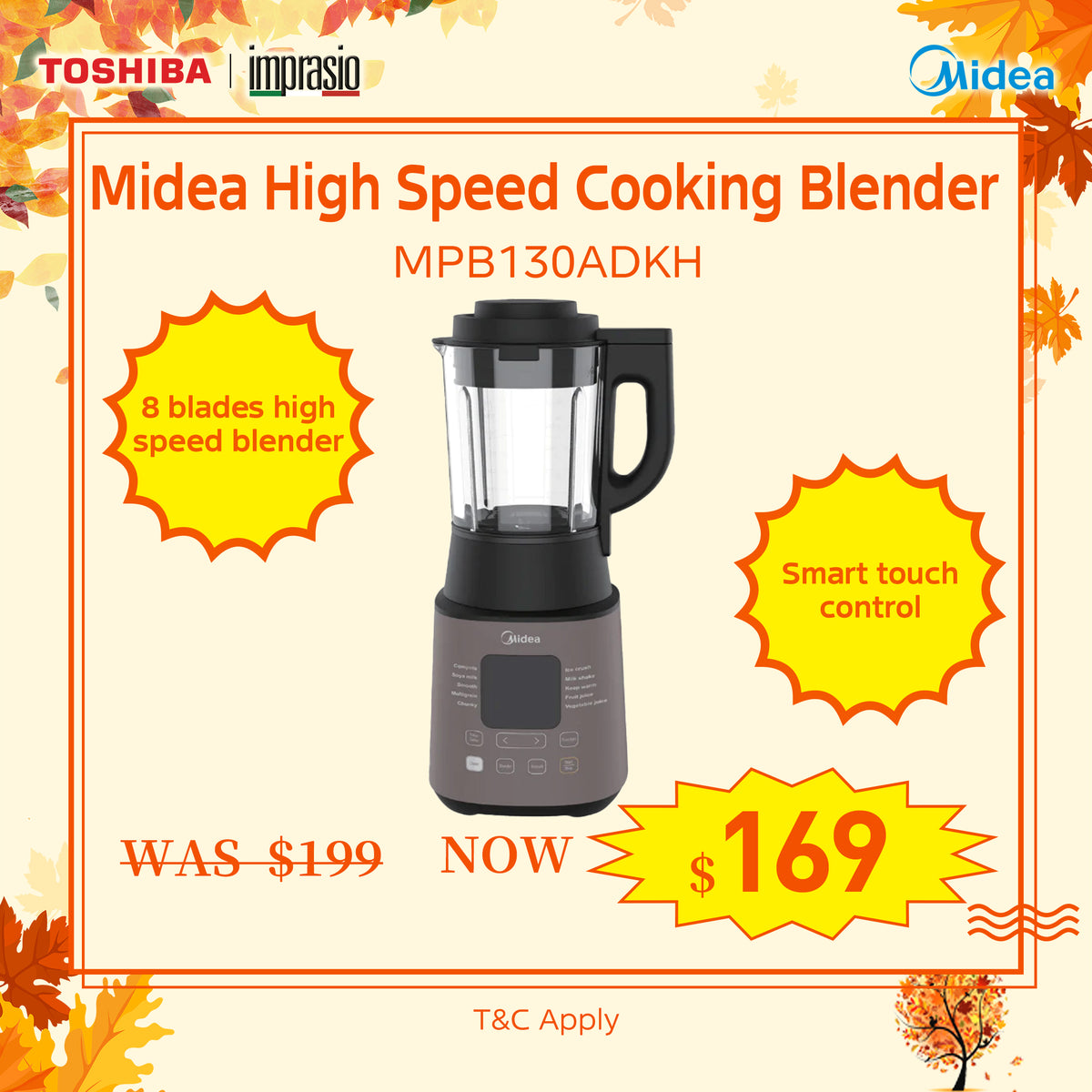 Midea High Speed Cooking Blender MPB130ADKH – Midea Homes