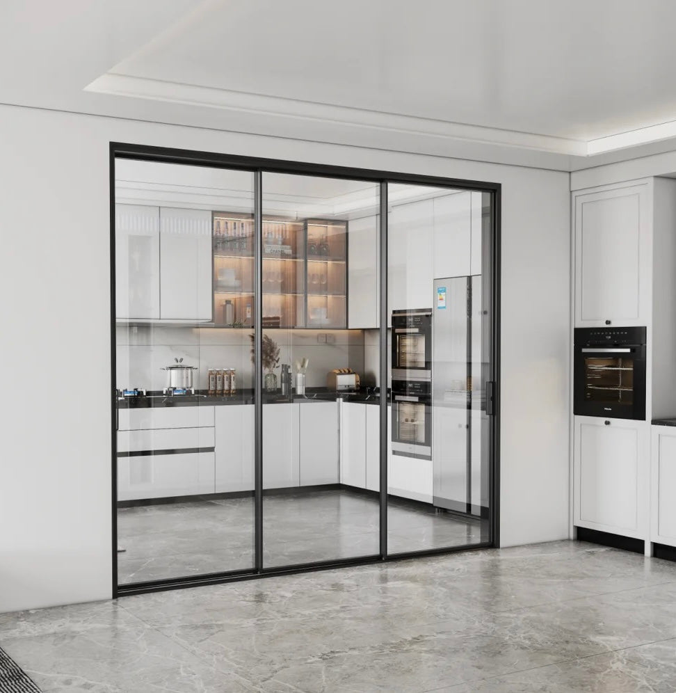 Ultra clear toughened glass soft-stop sliding door – Midea Homes